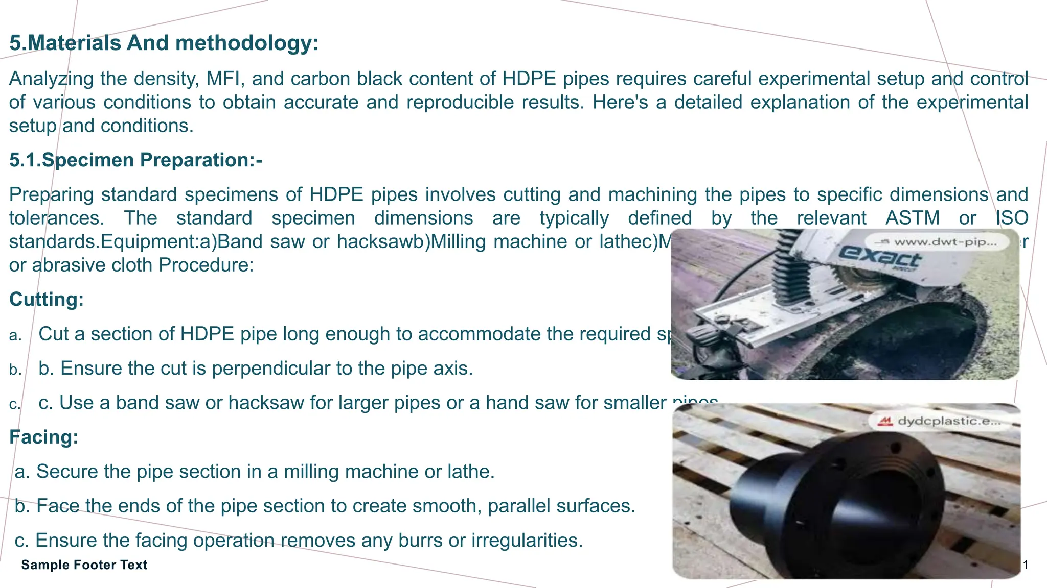 Density measurements Melt flow index test and carbon black test of HDPE ...