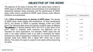 Density measurements Melt flow index test and carbon black test of HDPE ...