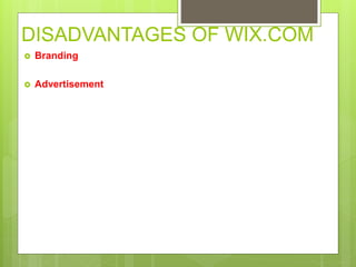Presentation mis on wix | PPTX