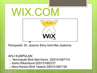 Presentation mis on wix | PPT