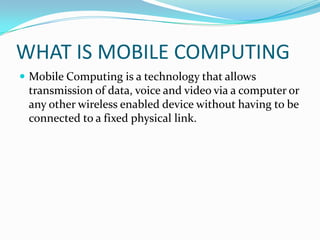Presentation mobile computing(1) | PPTX