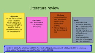 Montreal Cognitive Asses( MoCA) Presentation | PPTX
