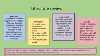 Montreal Cognitive Asses( MoCA) Presentation | PPT