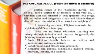 Module 2: Historical Overview of Philippine Literature: Pre-colonial ...
