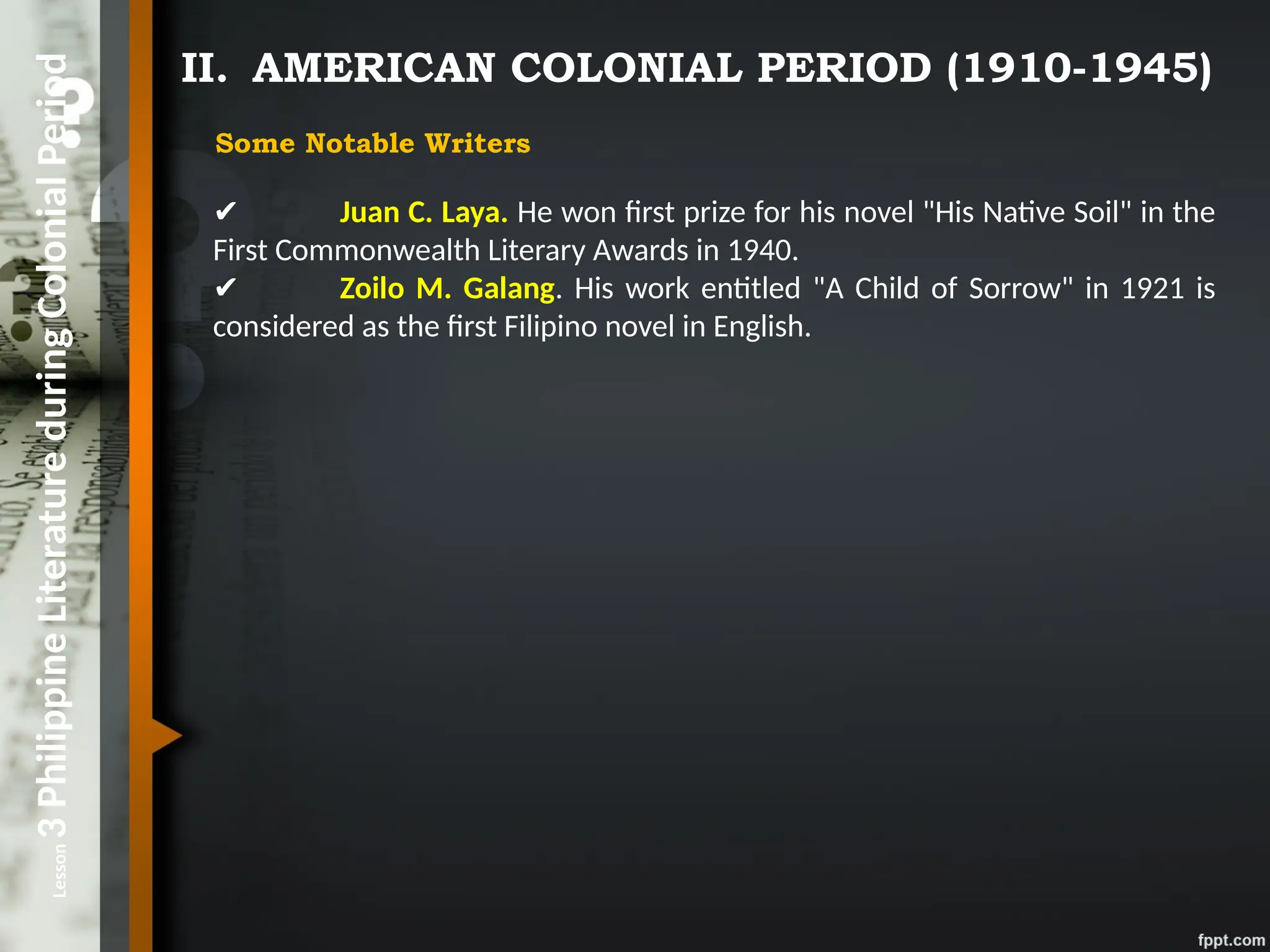 Historical Overview of Philippine Literature: Colonial Period .pptx