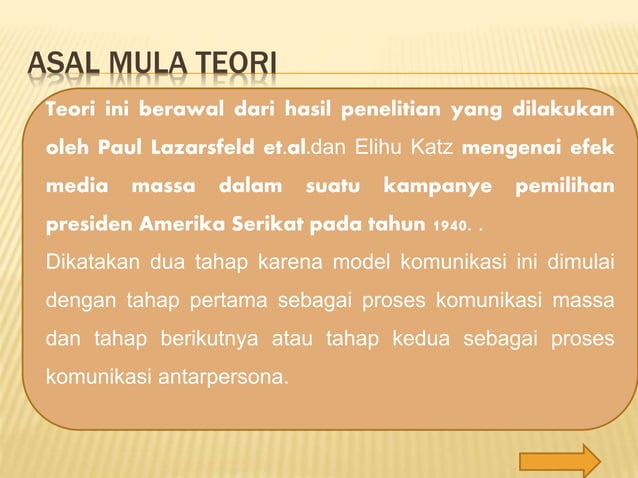 Two Step Flow Communication Theory | PPTX