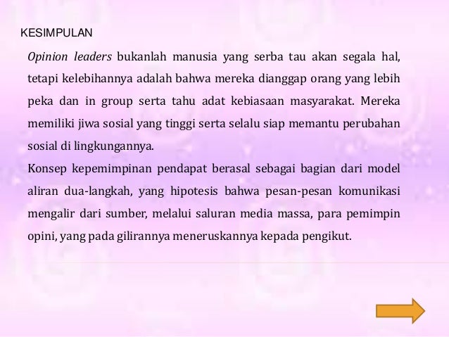 Two Step Flow Communication Theory