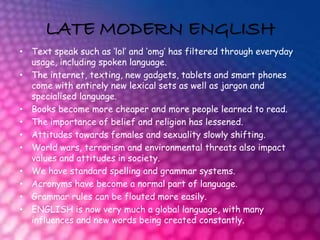Present Day English Historical Background | PPTX