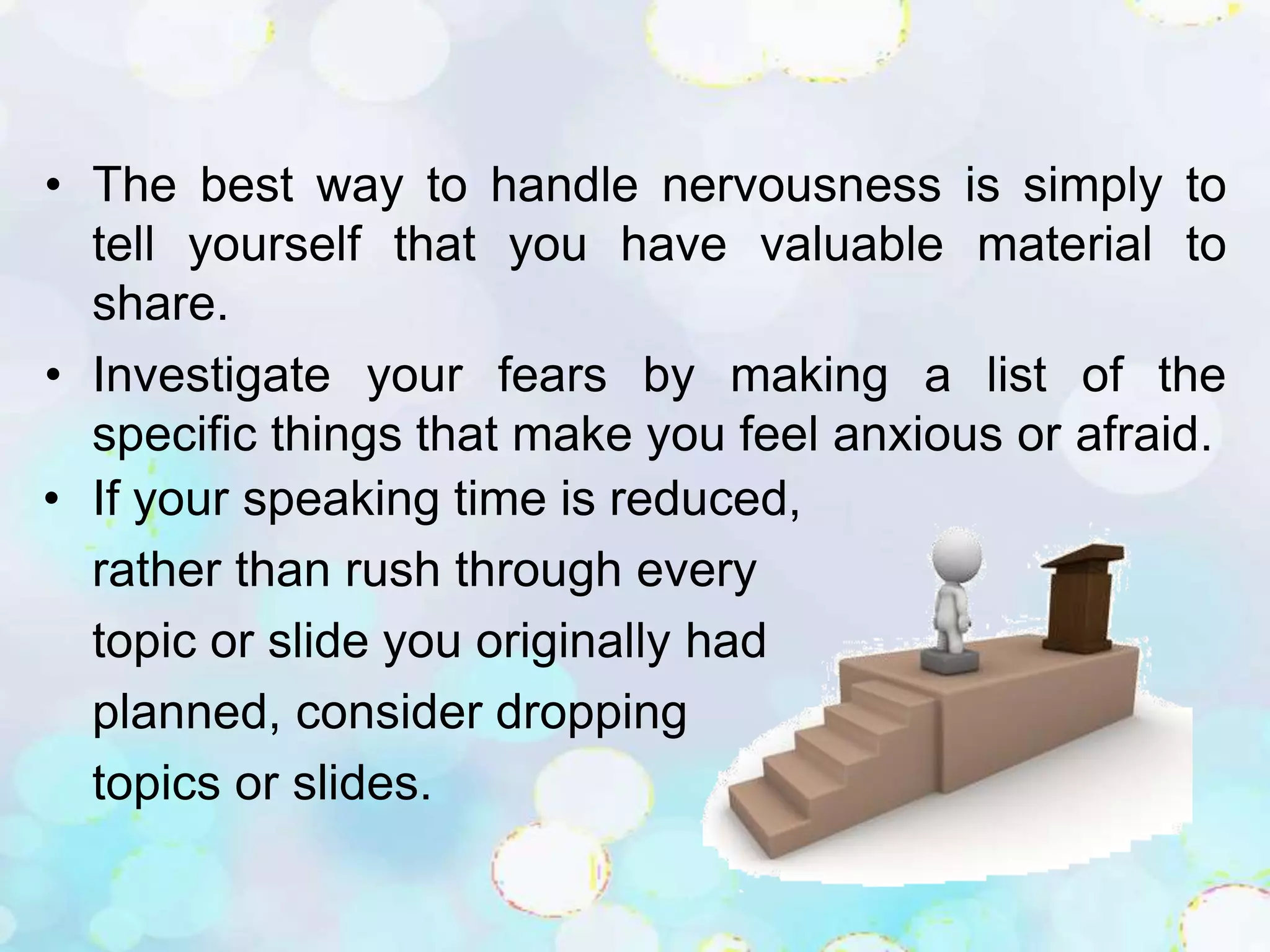 Presentation modes and stage fear | PPT