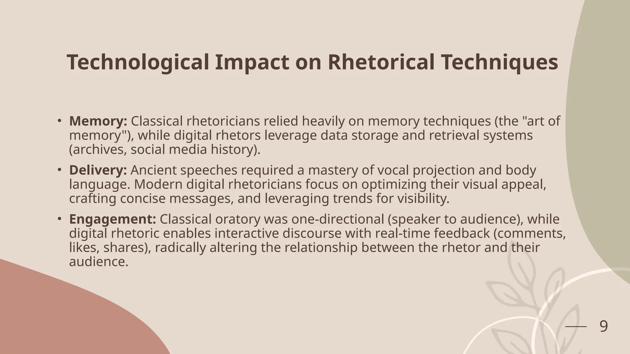 Classical and Digital Rhetorics historical evolution and differences. | PPT