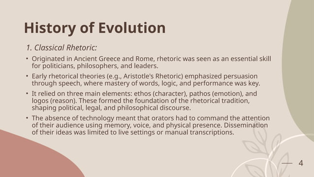 Classical and Digital Rhetorics historical evolution and differences. | PPT