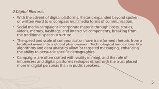 Classical and Digital Rhetorics historical evolution and differences. | PPT