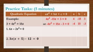 Presentation Module 1 & 2.pdf Quadratic Equations | PDF | Physics | Science