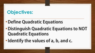 Presentation Module 1 & 2.pdf Quadratic Equations | PDF | Physics | Science