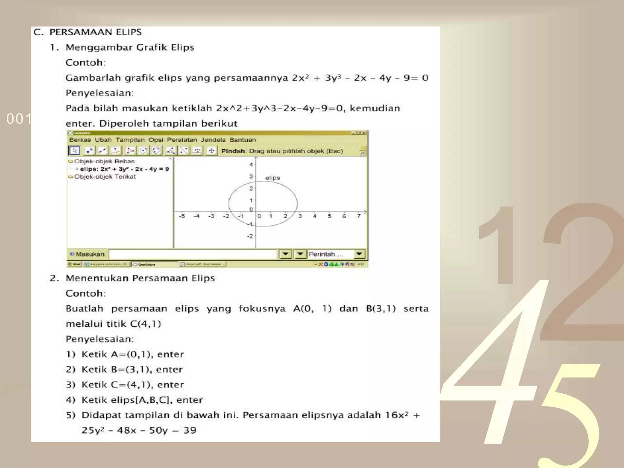 Presentation modul geogebra by Handri | PPTX