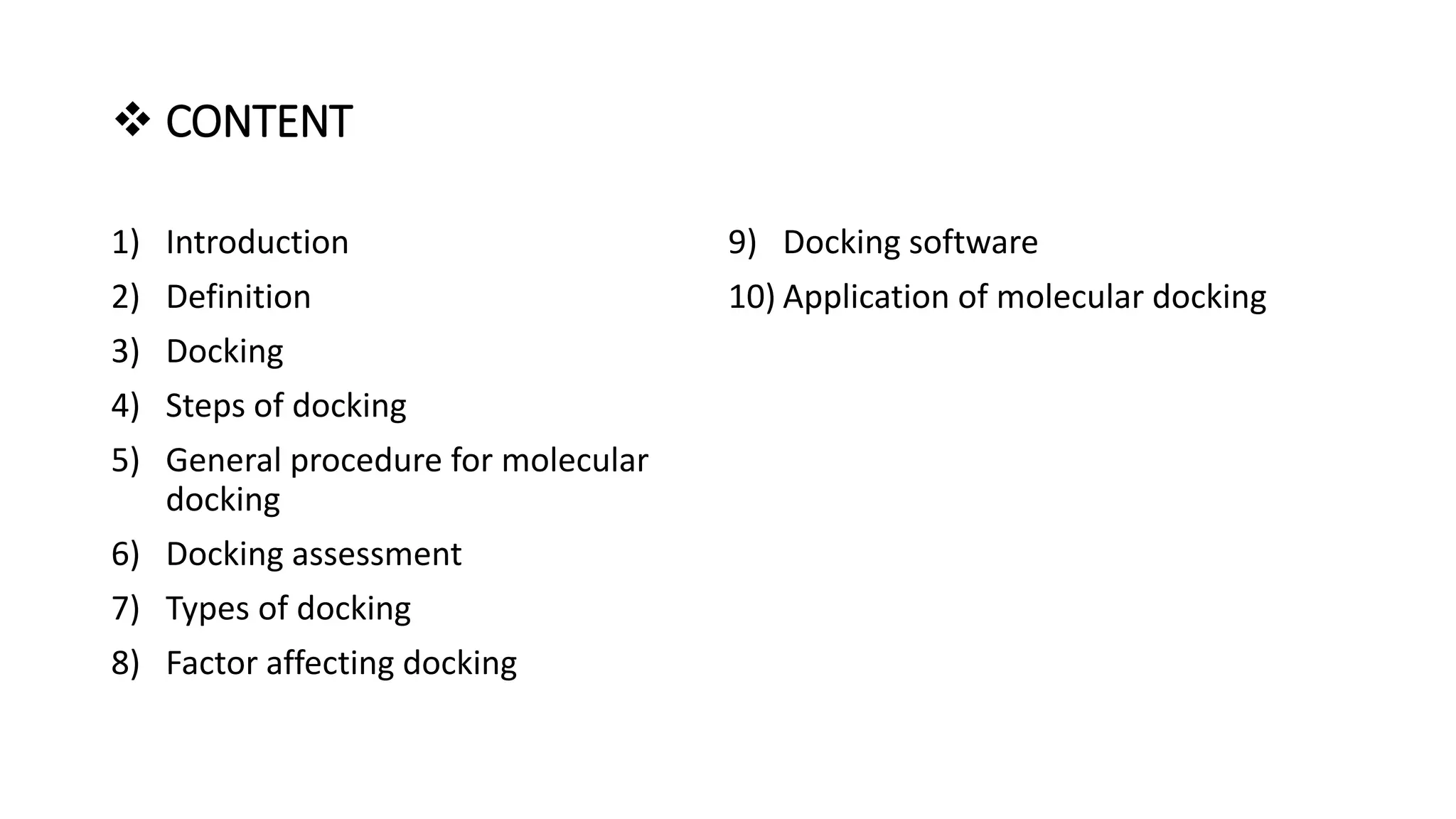 MOLECULAR DOCKING PRINCIPAL OF DRUG DISCOVERY | PPTX