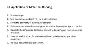 MOLECULAR DOCKING PRINCIPAL OF DRUG DISCOVERY | PPTX