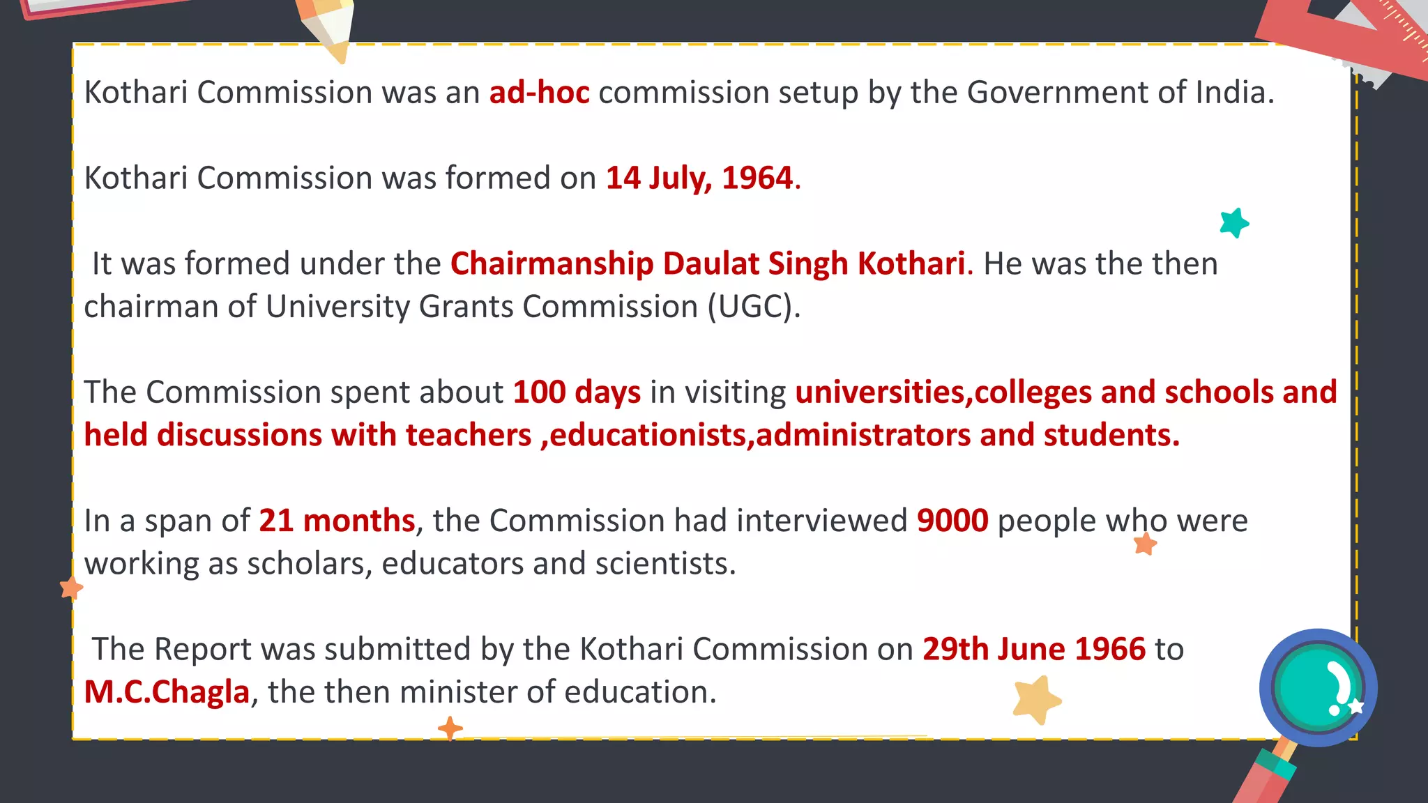 KOTHARI COMMISSION(1964-1966) | PPTX