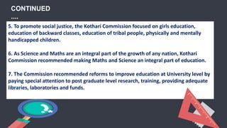 KOTHARI COMMISSION(1964-1966) | PPTX