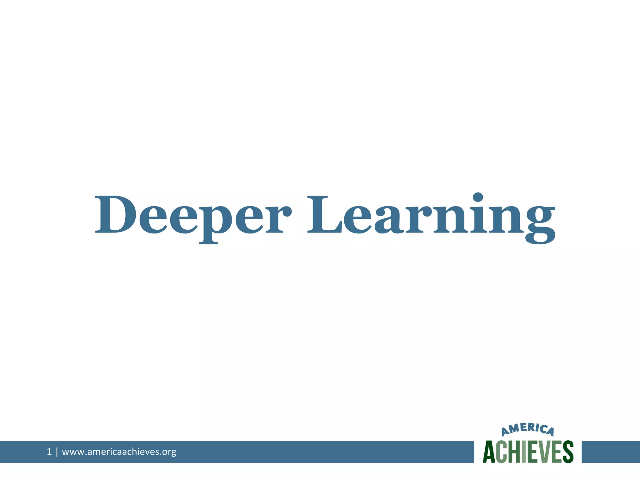 Assessing deeper learning | PPT