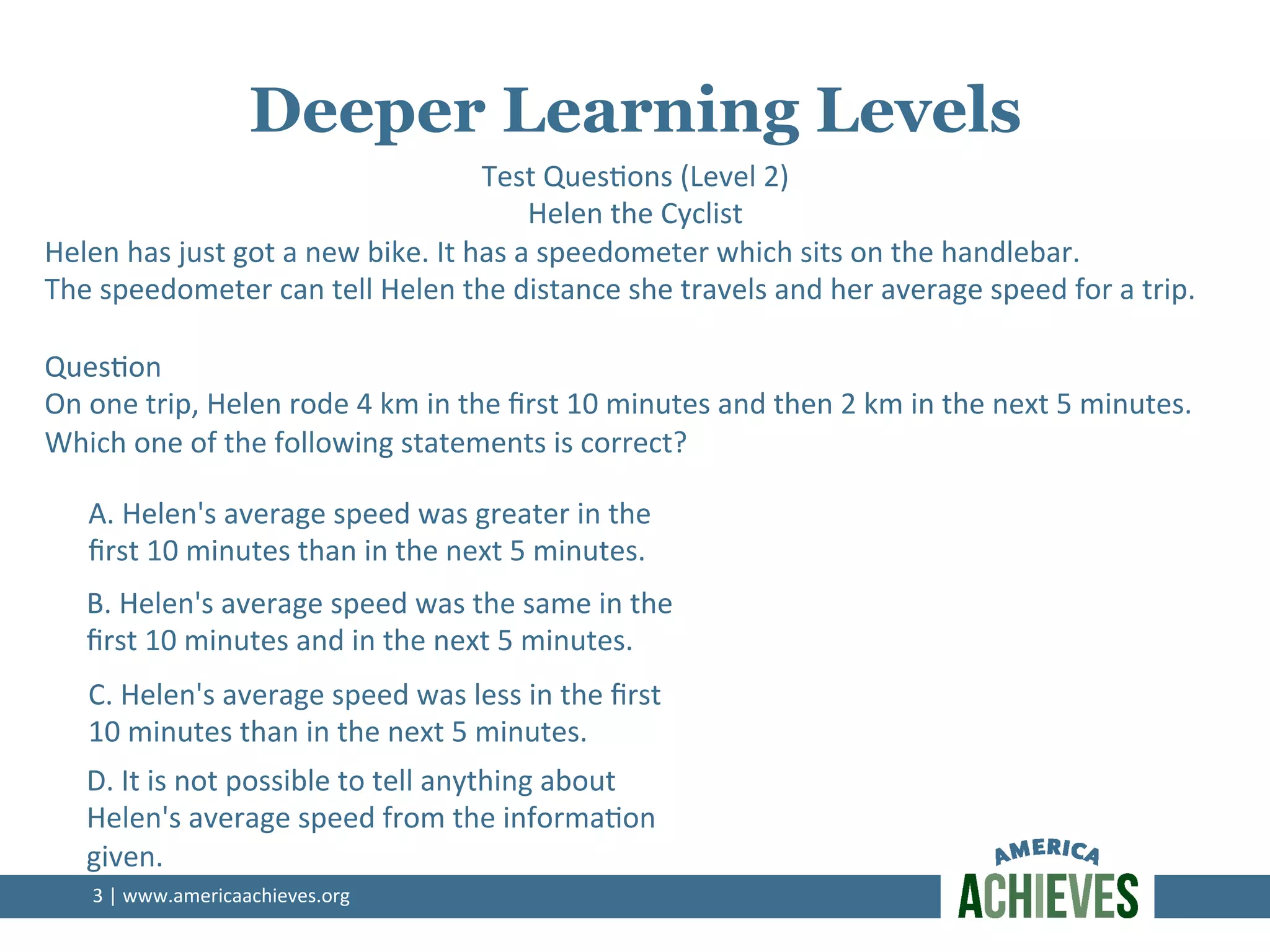 Assessing deeper learning | PPT