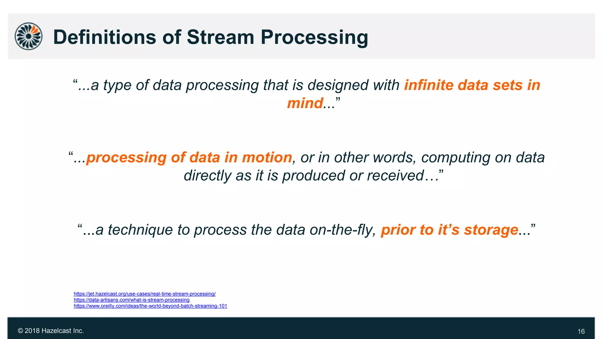 In-Memory Stream Processing with Hazelcast Jet @MorningAtLohika | PPTX