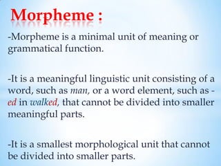 Morphology presentation | PPTX