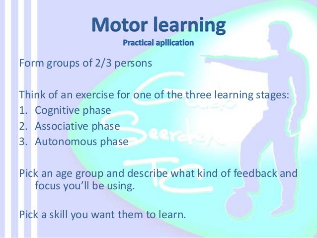 Presentation motor learning