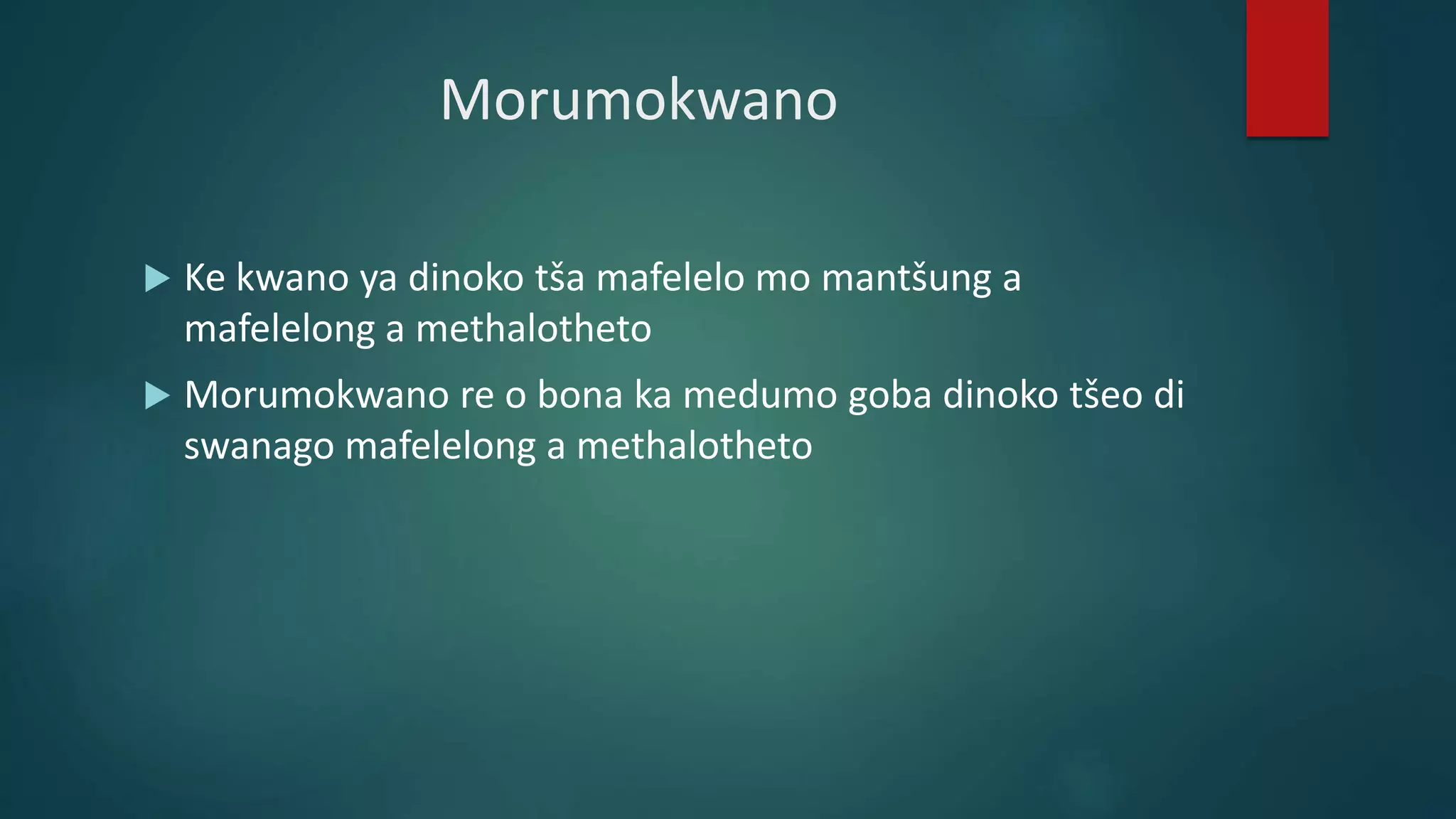 Tshekatsheko ya Theto "Mphakišetše" | PPTX