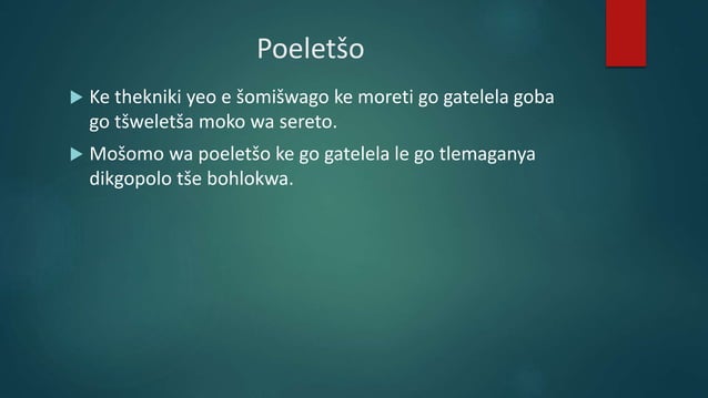 Tshekatsheko ya Theto "Mphakišetše" | PPTX