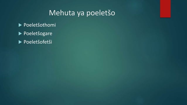 Tshekatsheko ya Theto "Mphakišetše" | PPTX