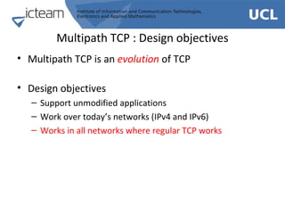 Internet innovation with Multipath TCP | PPT | Internet | Computing