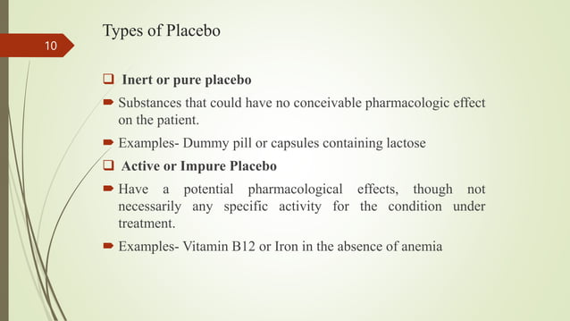 Cross over design, Placebo and blinding techniques | PPTX | Chemistry ...