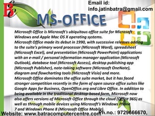 Computer Training In Ambala! BATRA COMPUTER CENTRE | PPT