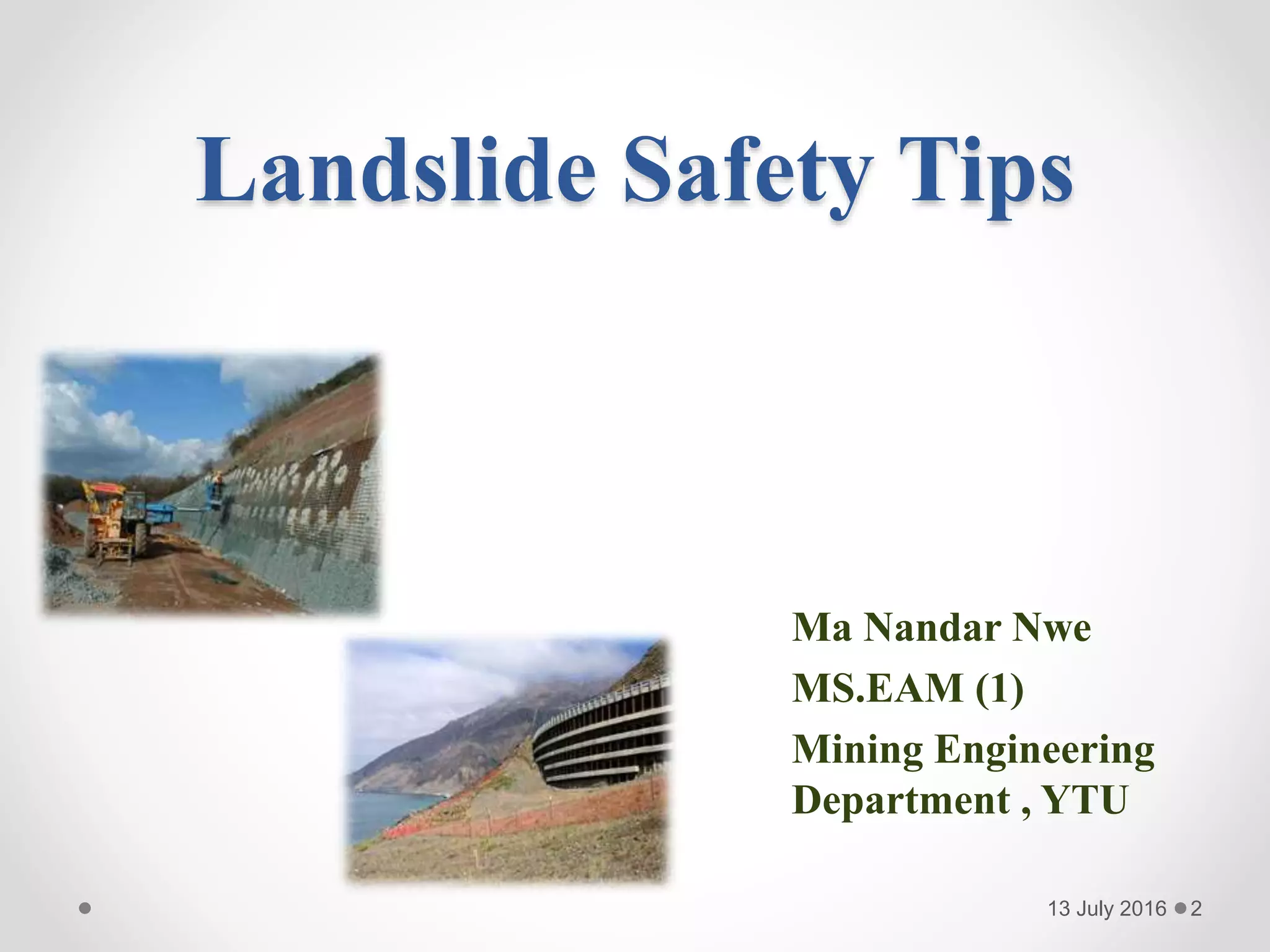 Landslide Safety Tips | PPTX