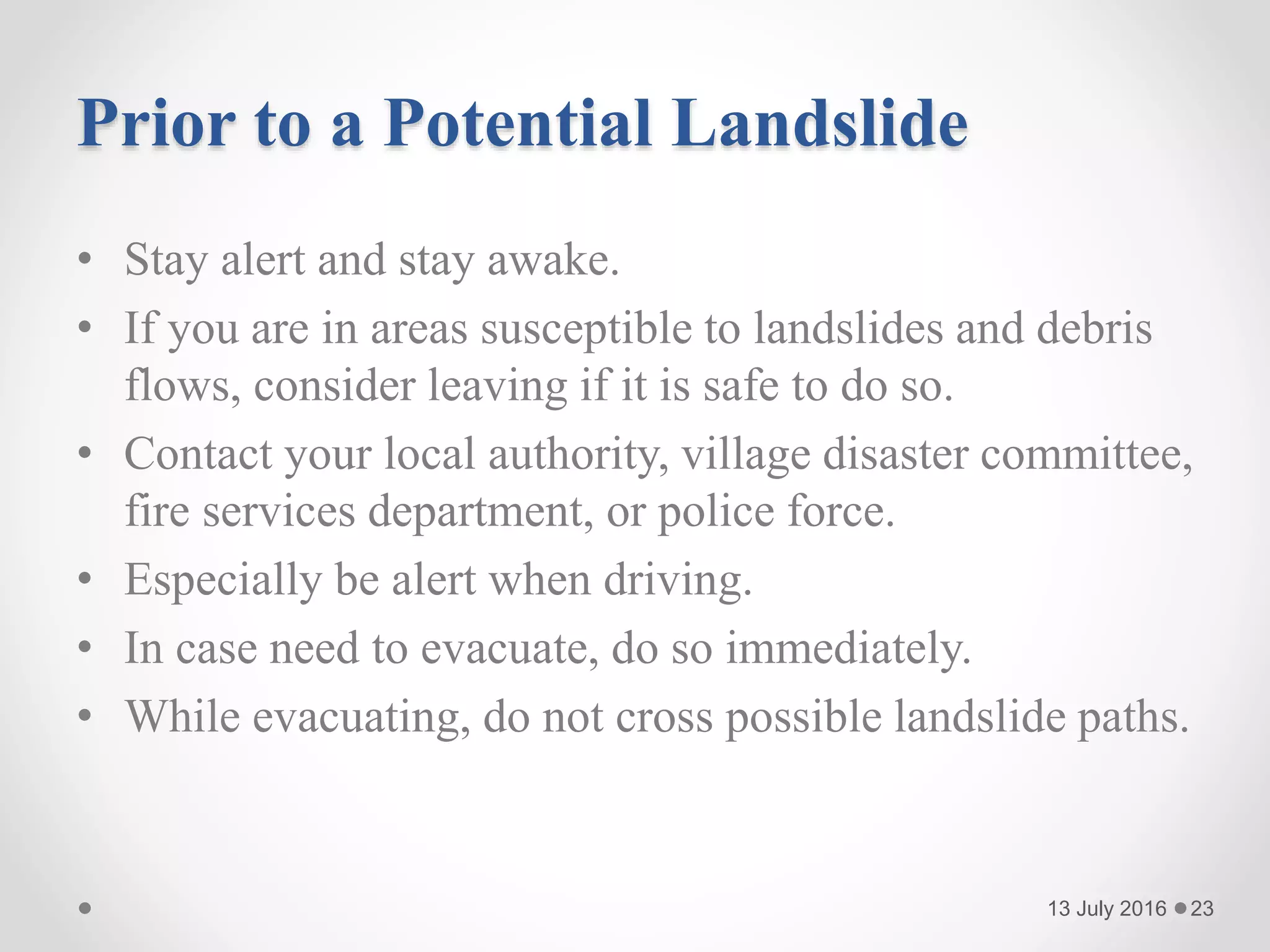 Landslide Safety Tips | PPTX