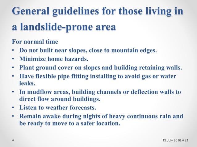 Landslide Safety Tips | PPTX
