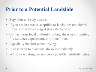Landslide Safety Tips | PPTX