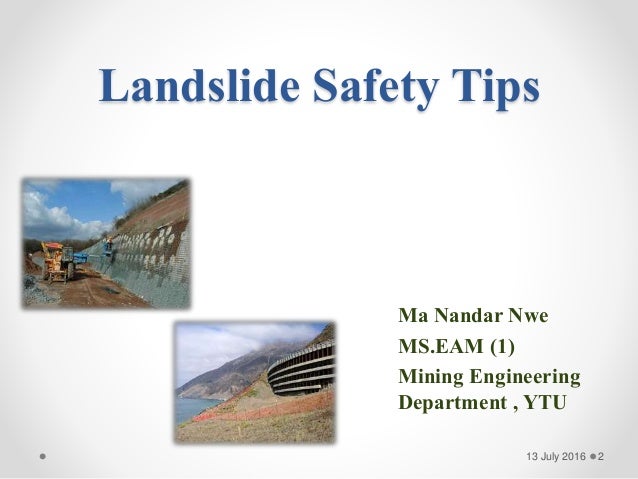 Landslide Safety Tips