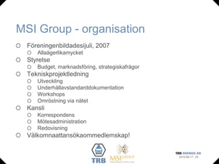 Presentation msi group | PPTX