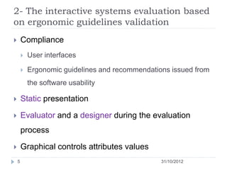Towards ergonomic guidelines integration within graphical interface ...