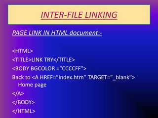 LINKING IN HTML | PPTX