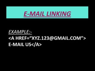 LINKING IN HTML | PPTX