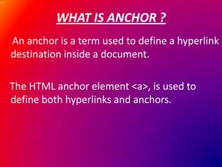 LINKING IN HTML | PPTX