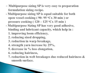Multipurpose For Textile Sizing | PPT