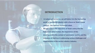 Tesla Humanoid Robot - PPT in 11 Simple Slide | PPTX