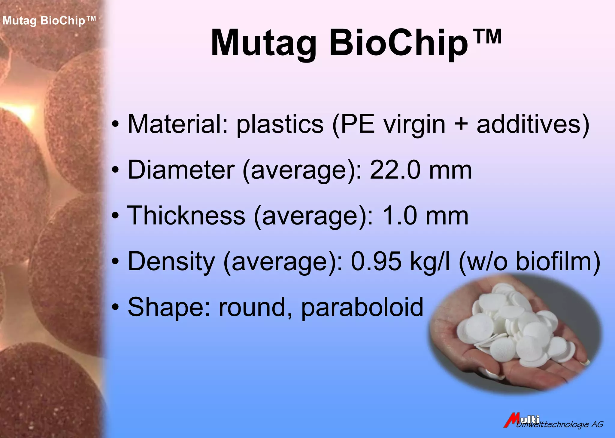 Presentation about Mutag BioChip: 3,000 m2/m3 high-performance biofilm ...