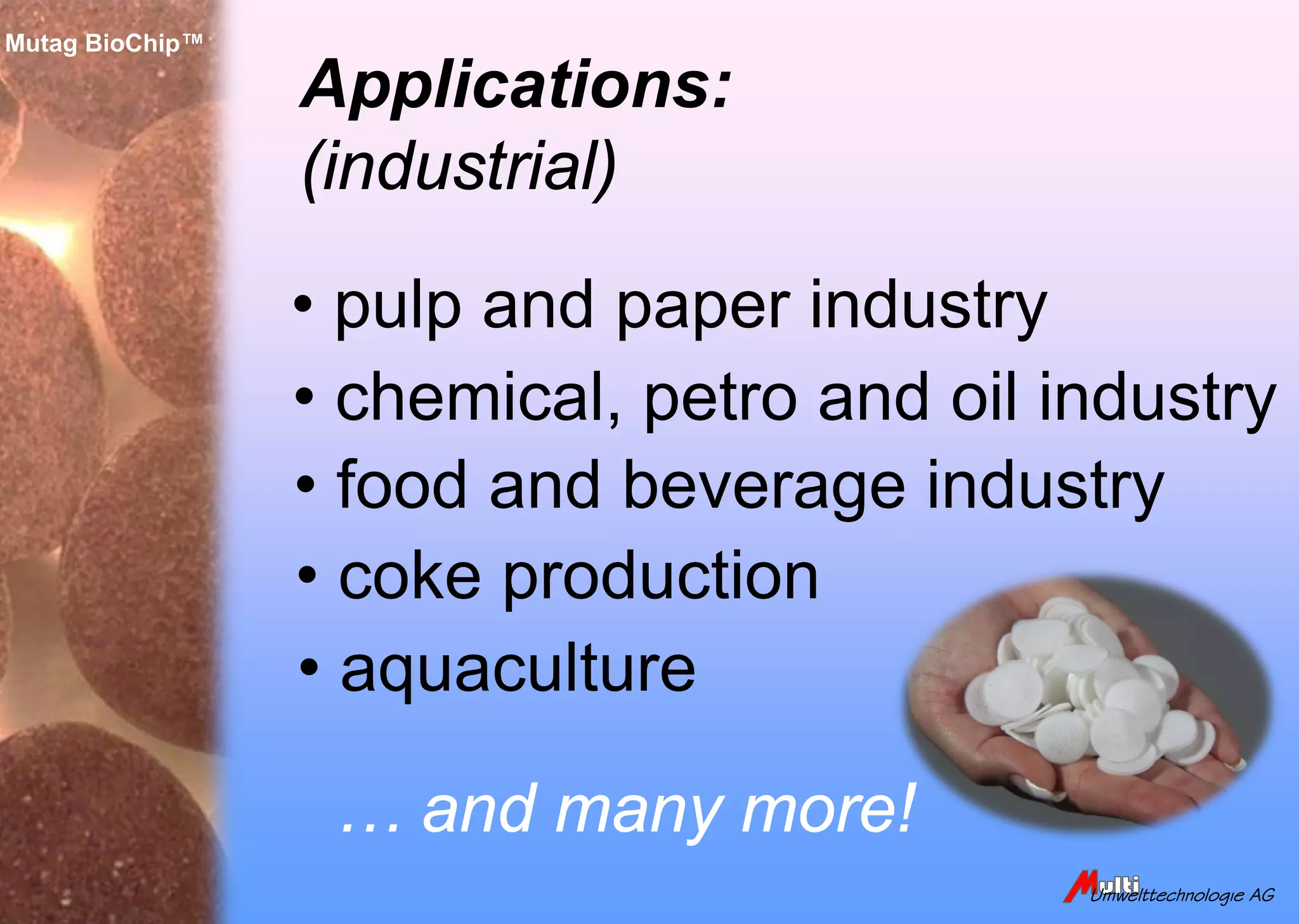 Presentation about Mutag BioChip: 3,000 m2/m3 high-performance biofilm ...