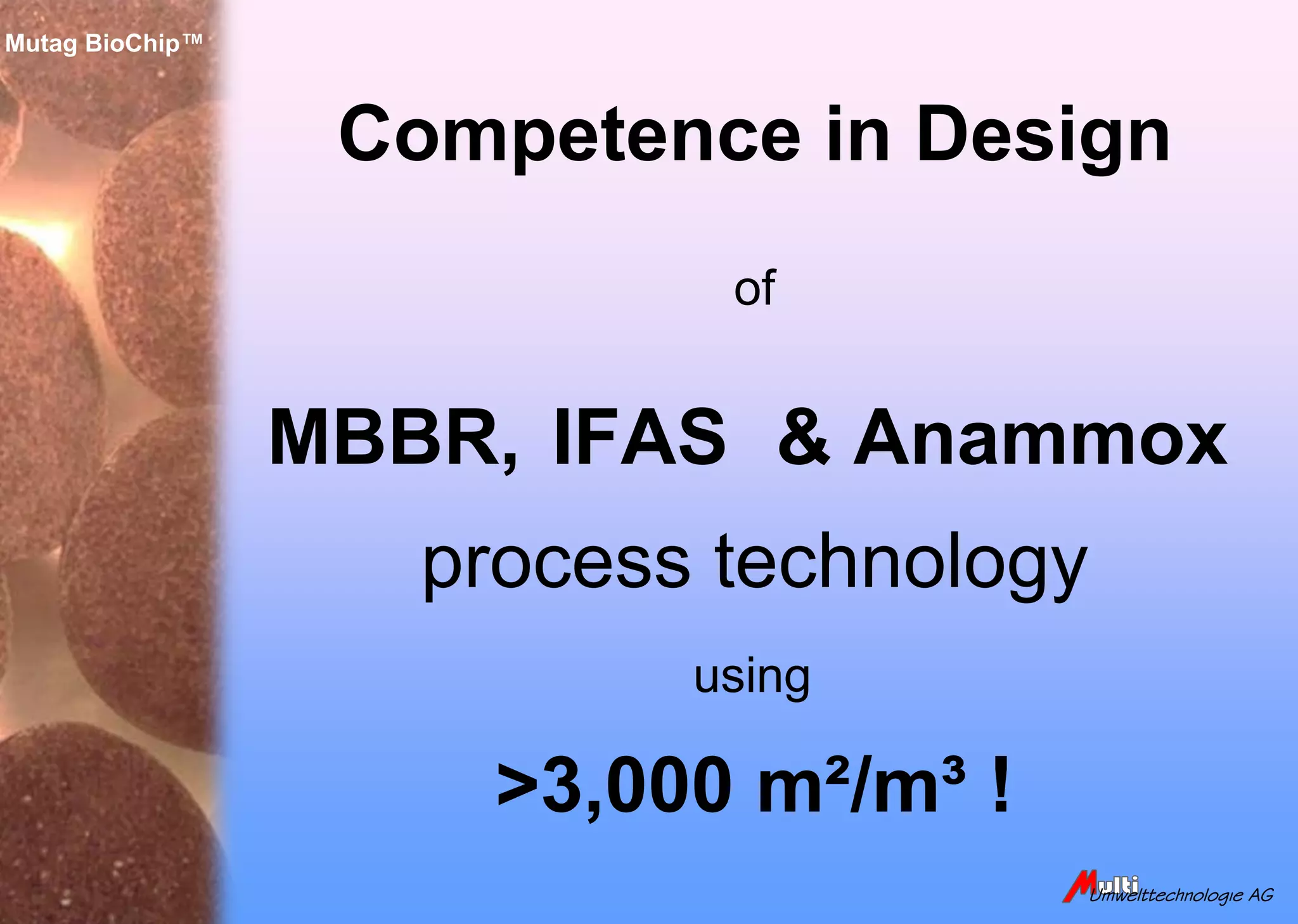 Presentation about Mutag BioChip: 3,000 m2/m3 high-performance biofilm ...