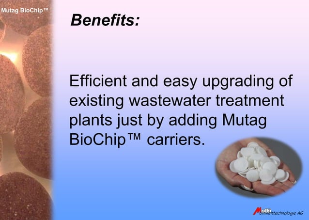 Presentation about Mutag BioChip: 3,000 m2/m3 high-performance biofilm ...